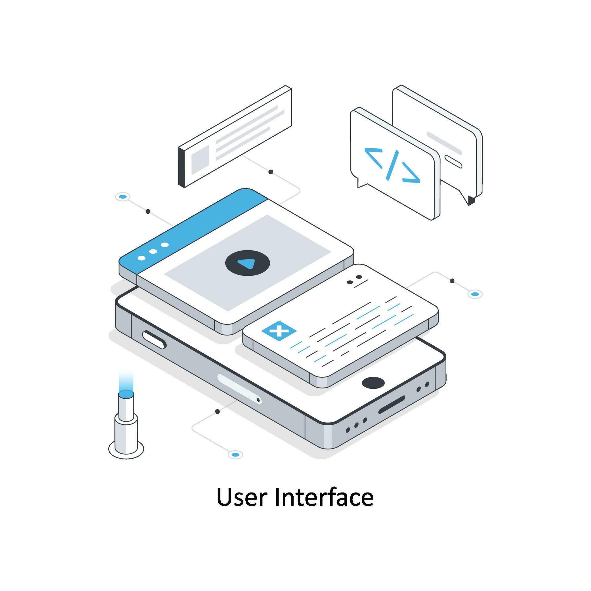 User Interface isometric stock illustration. EPS File 36346274 Vector Art at Vecteezy