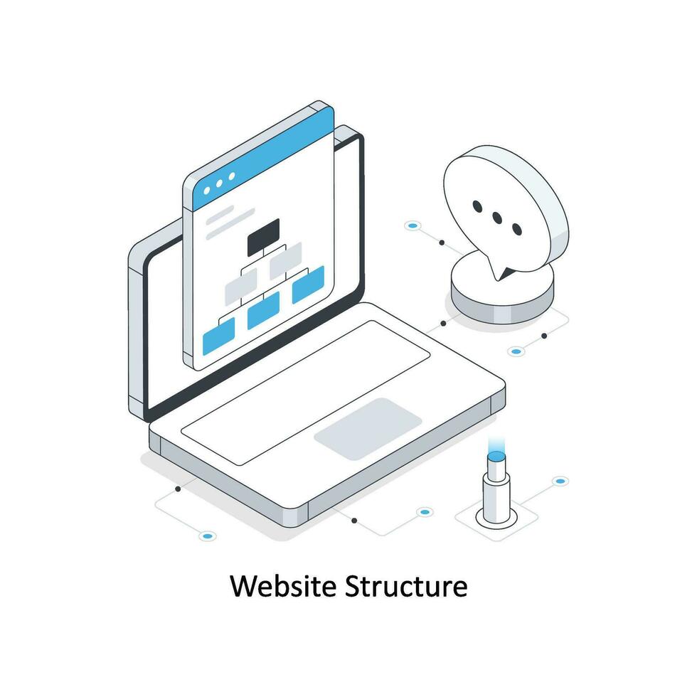 Website Structure isometric stock illustration. EPS File 36346287 ...