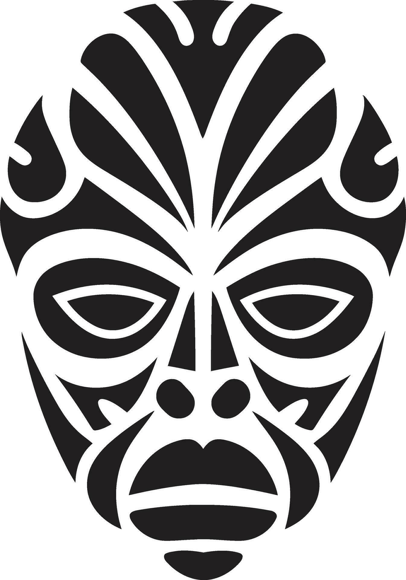 Spiritual Threads African Tribal Vector Symbolic Heritage Mask Emblem ...