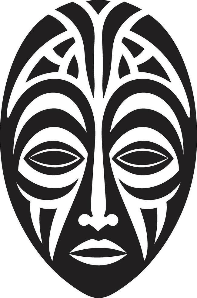 Spiritual Heritage Black Logo of Tribal Mask Symbolic Enigma African ...