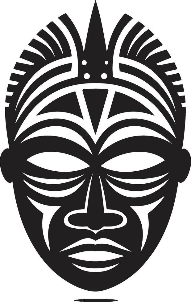 Spiritual Heritage Iconic Tribal Mask Logo Design Symbolic Identity ...