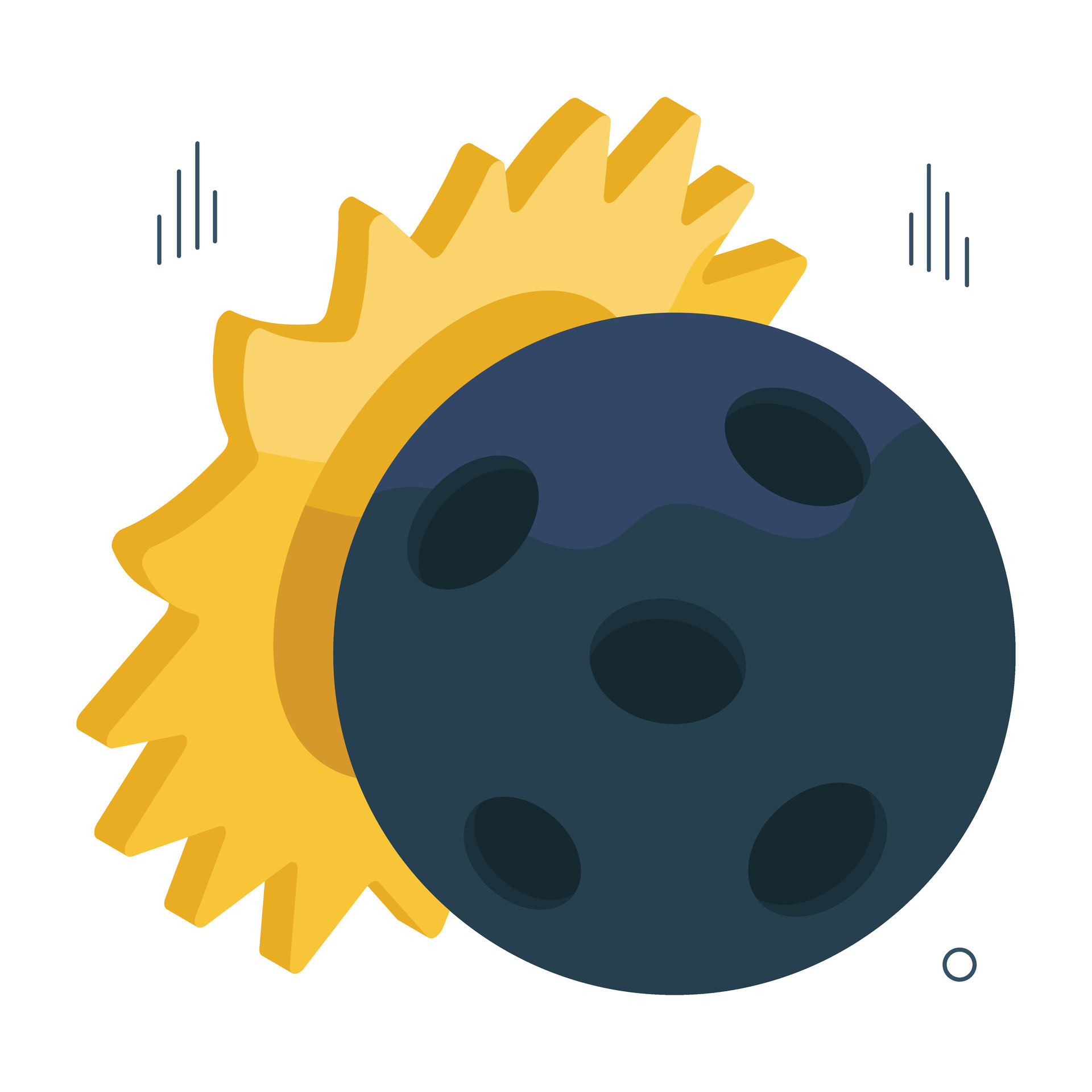 A trendy design icon of solar eclipse 36350125 Vector Art at Vecteezy