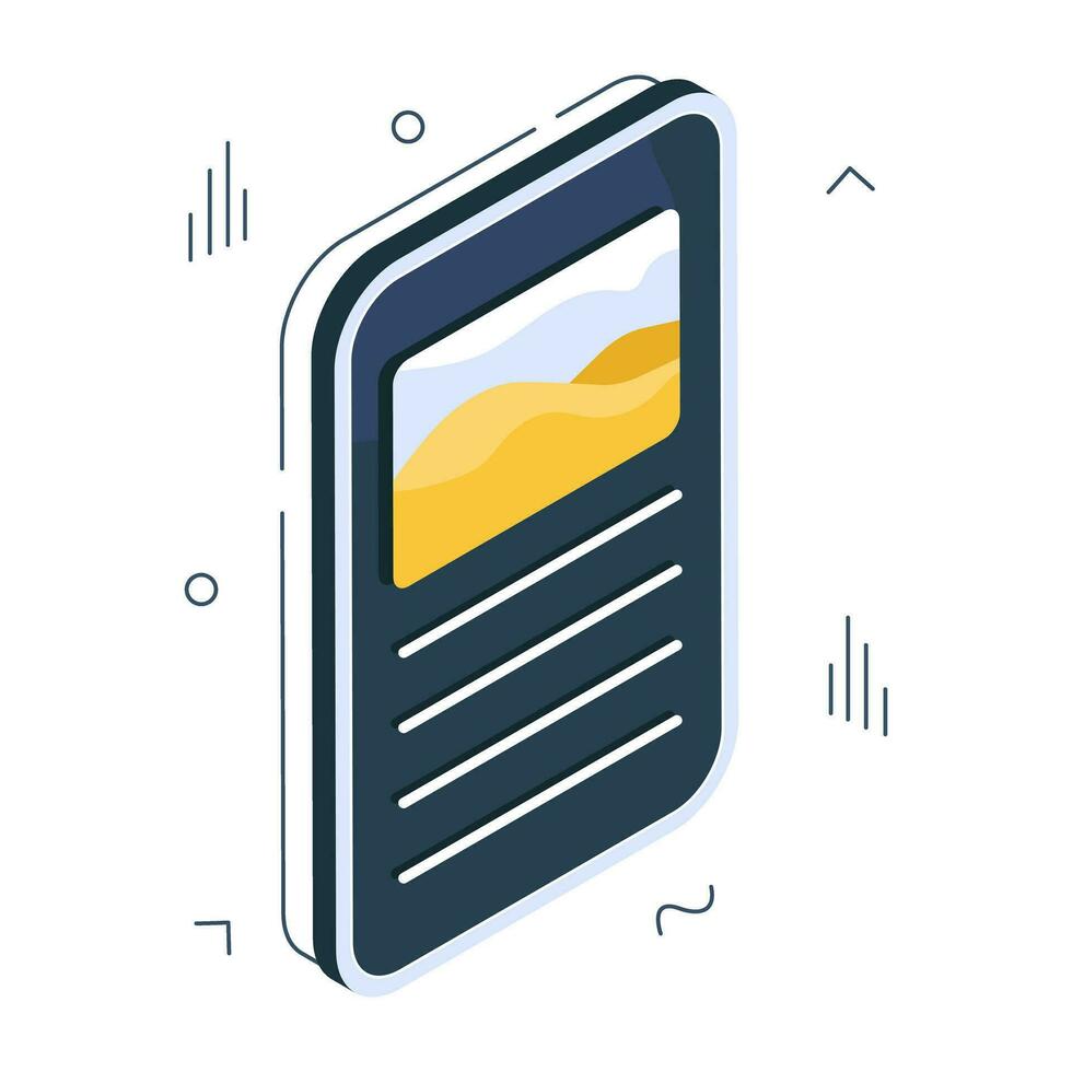 Unique design icon of mobile landscape 36350154 Vector Art at Vecteezy