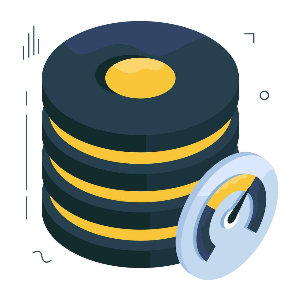 An isometric icon design of database performance 36352698 Vector Art at ...