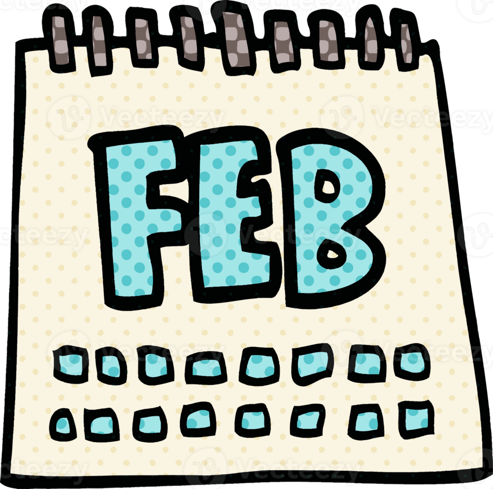 cartoon doodle calendar showing month of february 36353066 PNG cartoon doodle calendar showing month of february 36353066 PNG