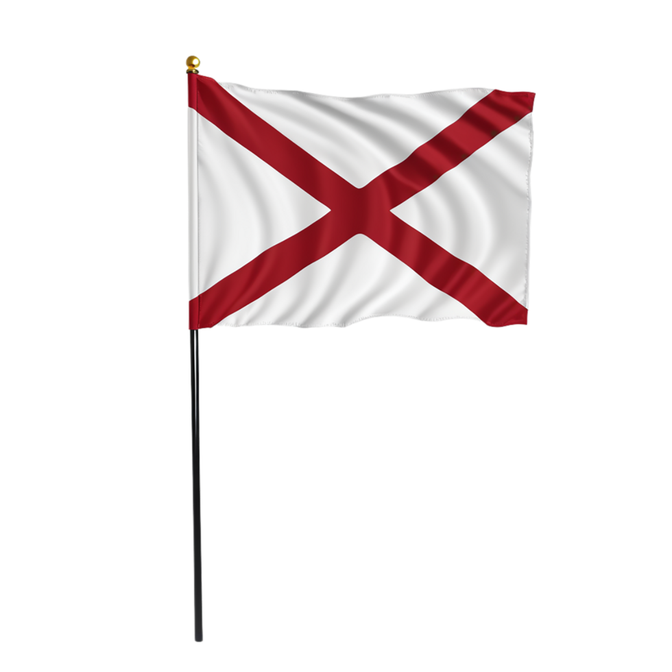 AI generated Flag of Alabama US state on transparent background PNG ... AI generated Flag of Alabama US state on transparent background PNG ...