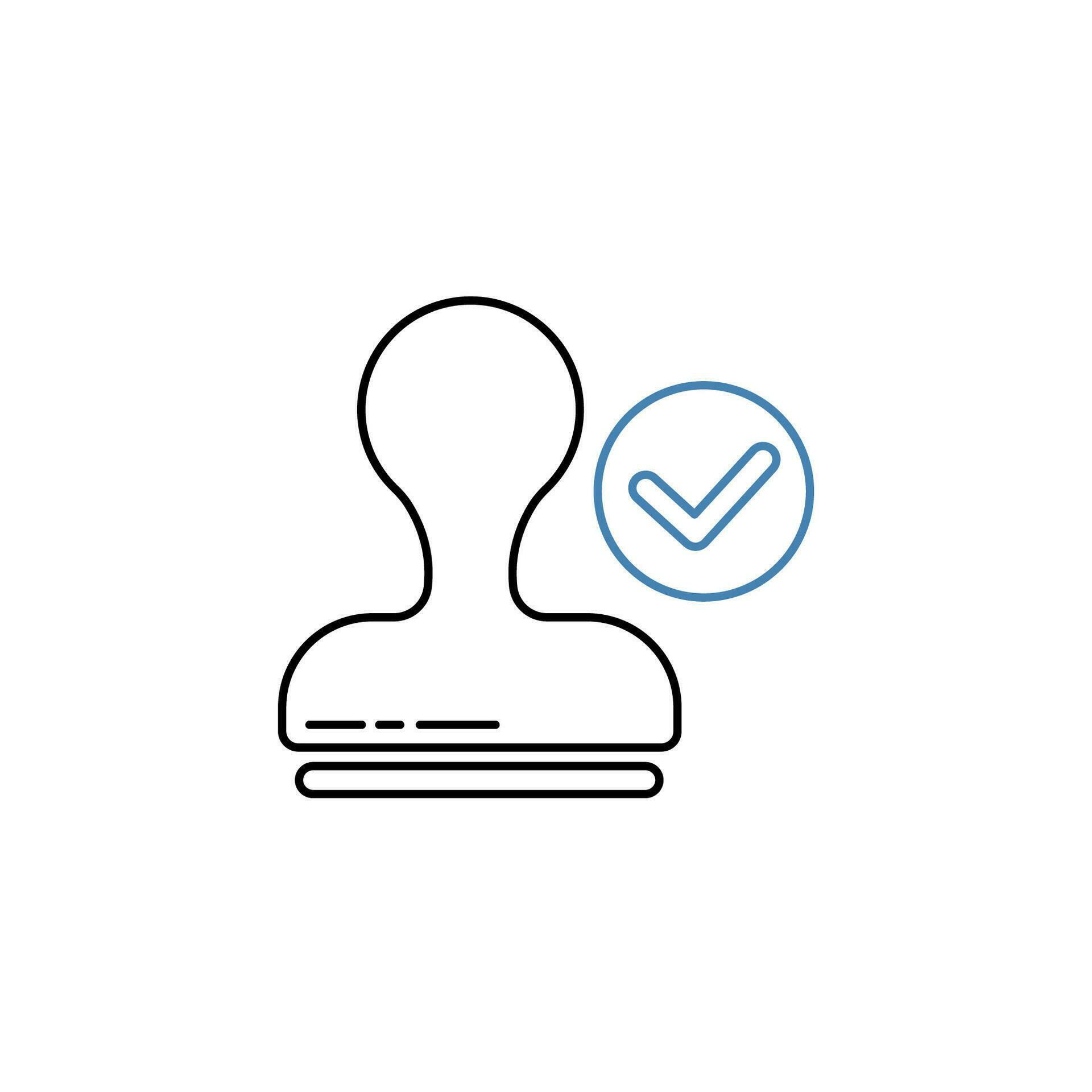 rubber stamp concept line icon. Simple element illustration. rubber ... rubber stamp concept line icon. Simple element illustration. rubber ...