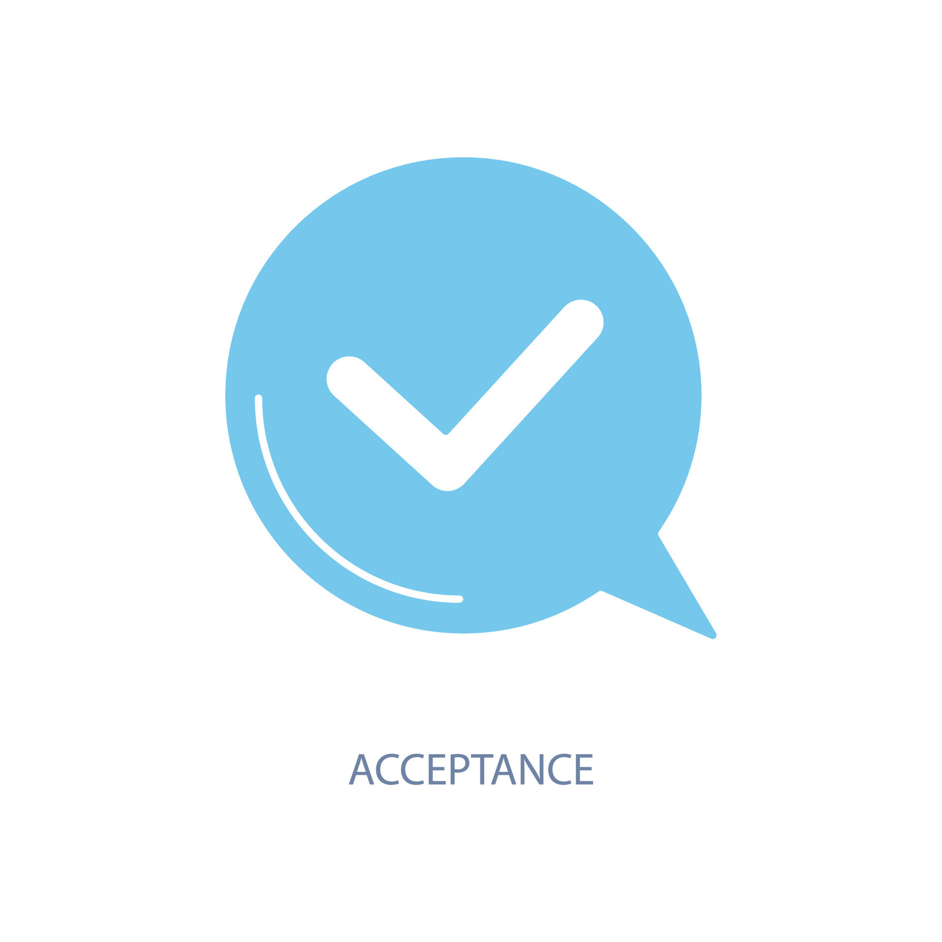 acceptance concept line icon. Simple element illustration. acceptance concept outline symbol ...