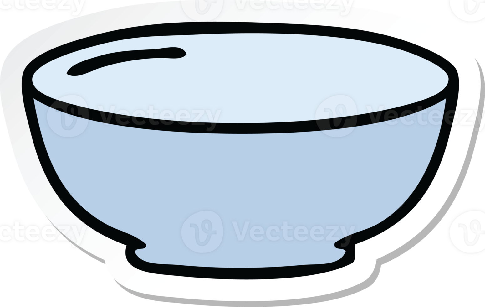 sticker of a quirky hand drawn cartoon bowl 36355261 PNG
