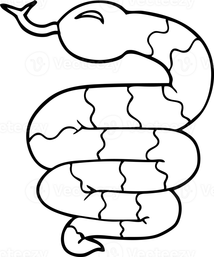 line drawing cartoon snake 36355334 PNG