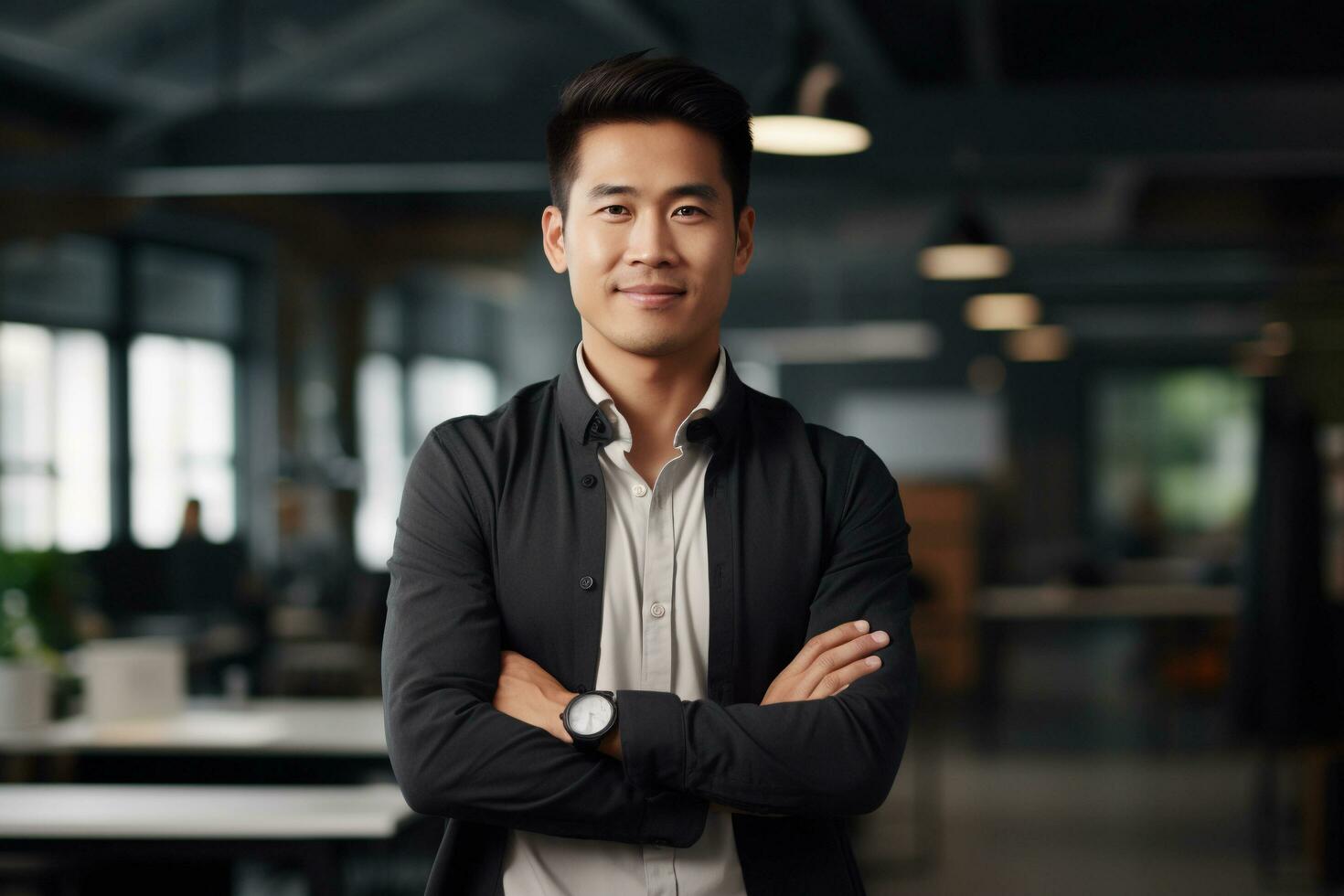 AI generated Attractive manager asian businessman CEO confident ...