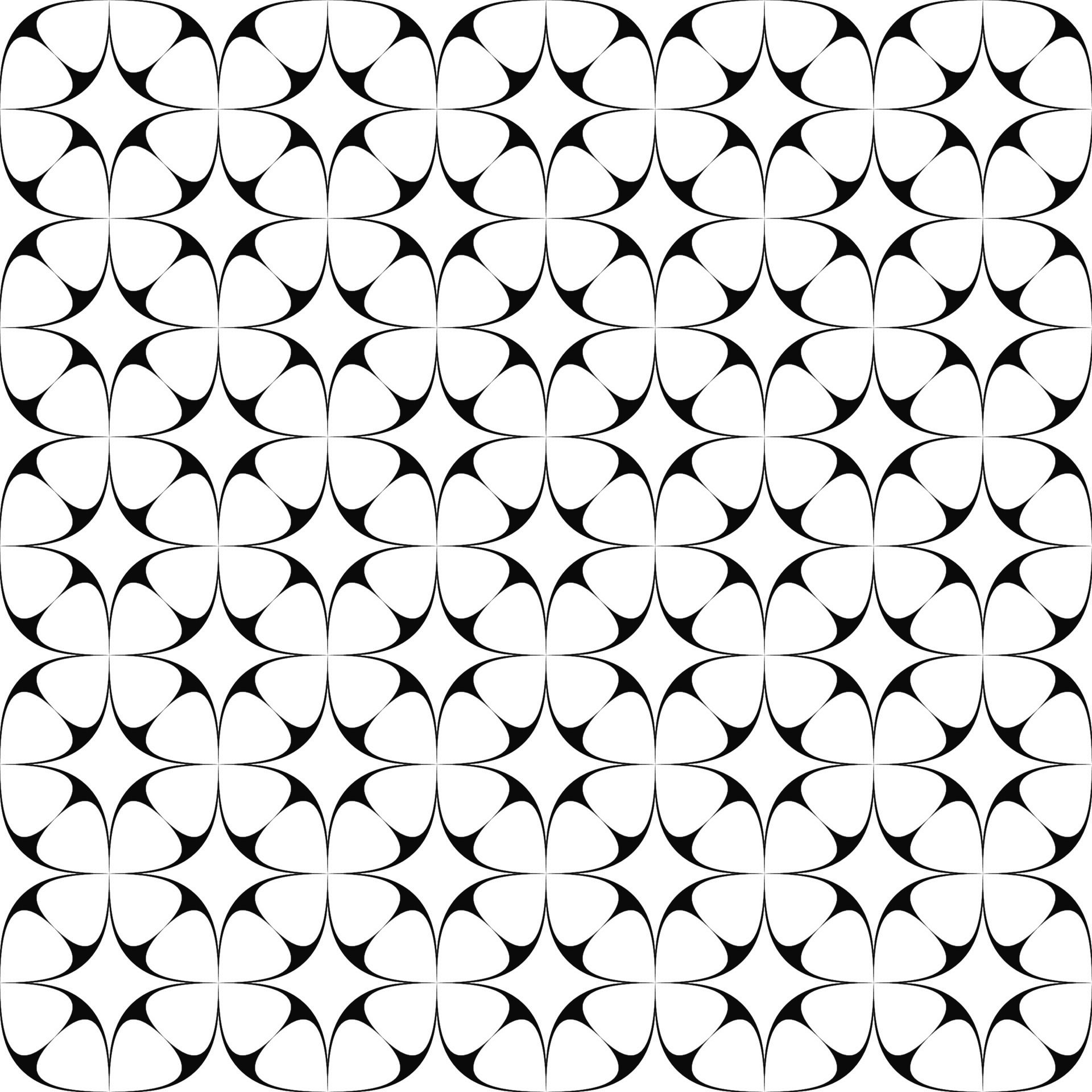 Monochrome Seamless Curved Star Pattern Background Design 36357911