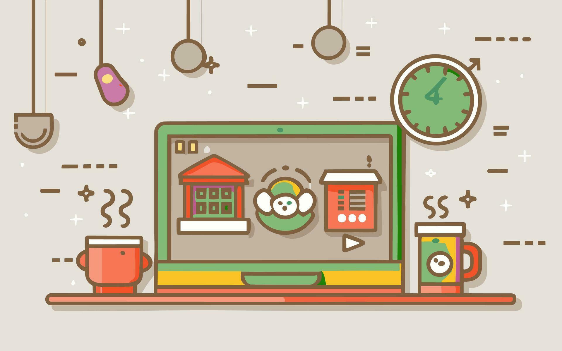 Vector Design Computer Desktop Background Wallpaper 36358348 Vector Art ...