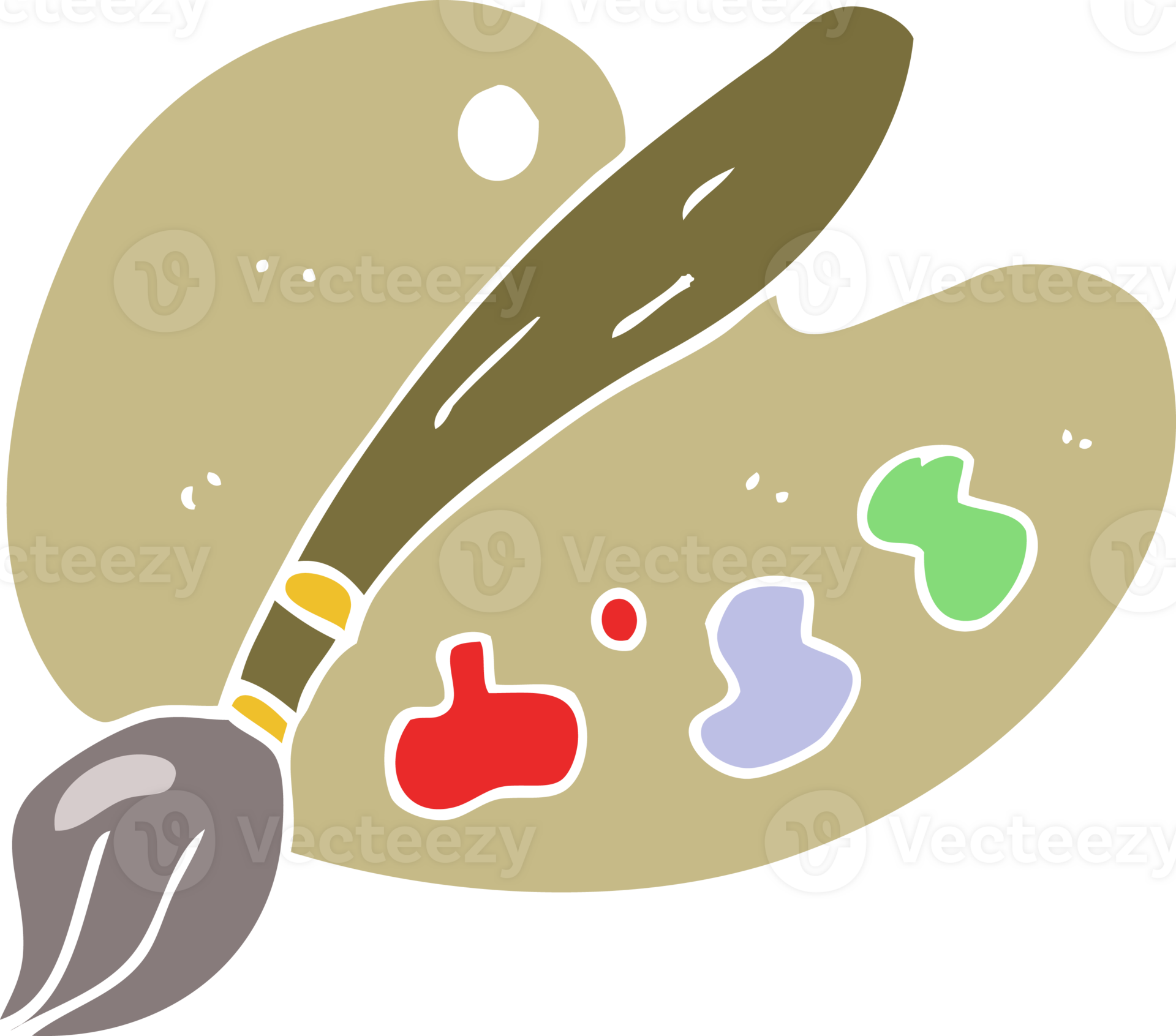 Flat Color Illustration Of A Cartoon Artist Palette 36359269 PNG flat-color-illustration-of-a-cartoon-artist-palette-36359269-png