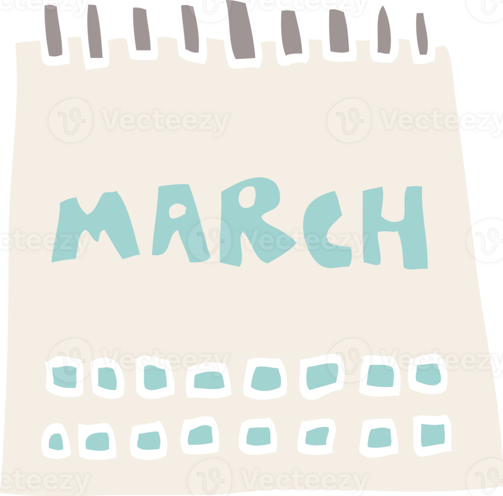 cartoon doodle calendar showing month of march 36359685 PNG cartoon doodle calendar showing month of march 36359685 PNG