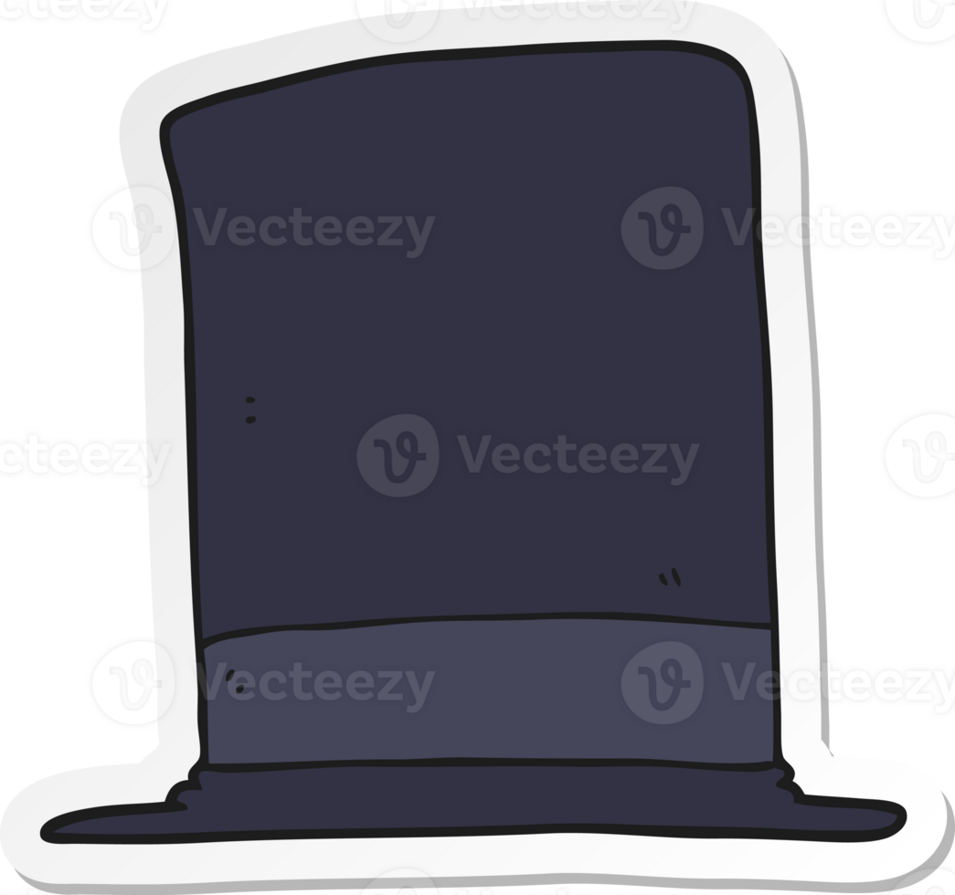 Sticker Of A Cartoon Top Hat 36360809 Png