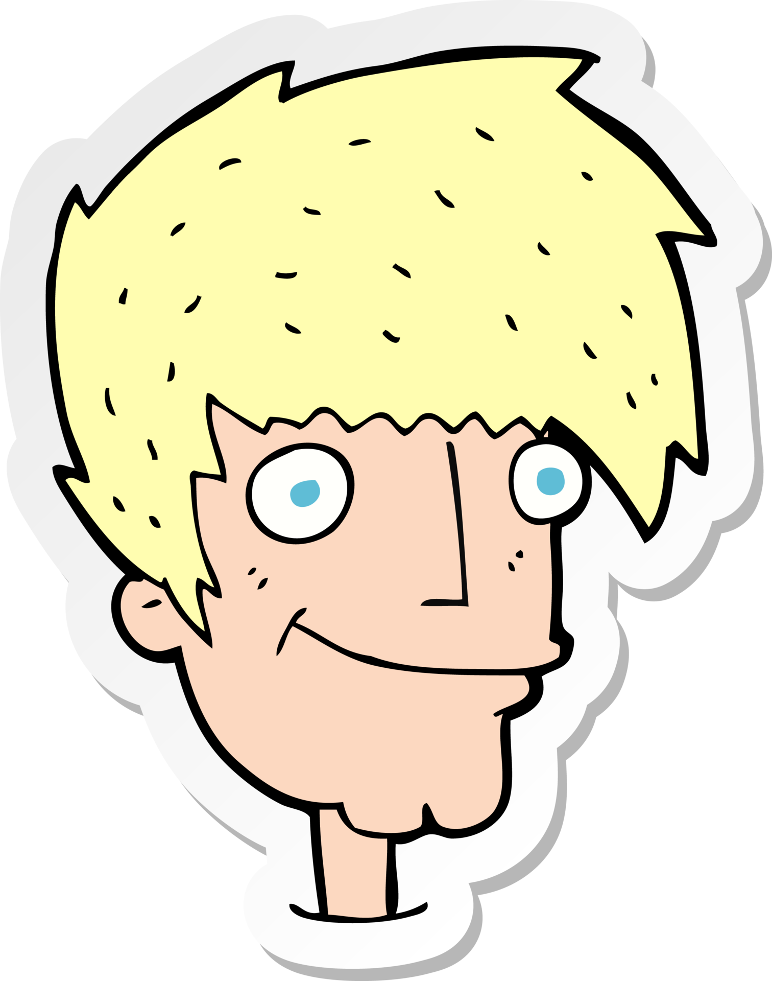 sticker of a cartoon smiling man 36361863 PNG