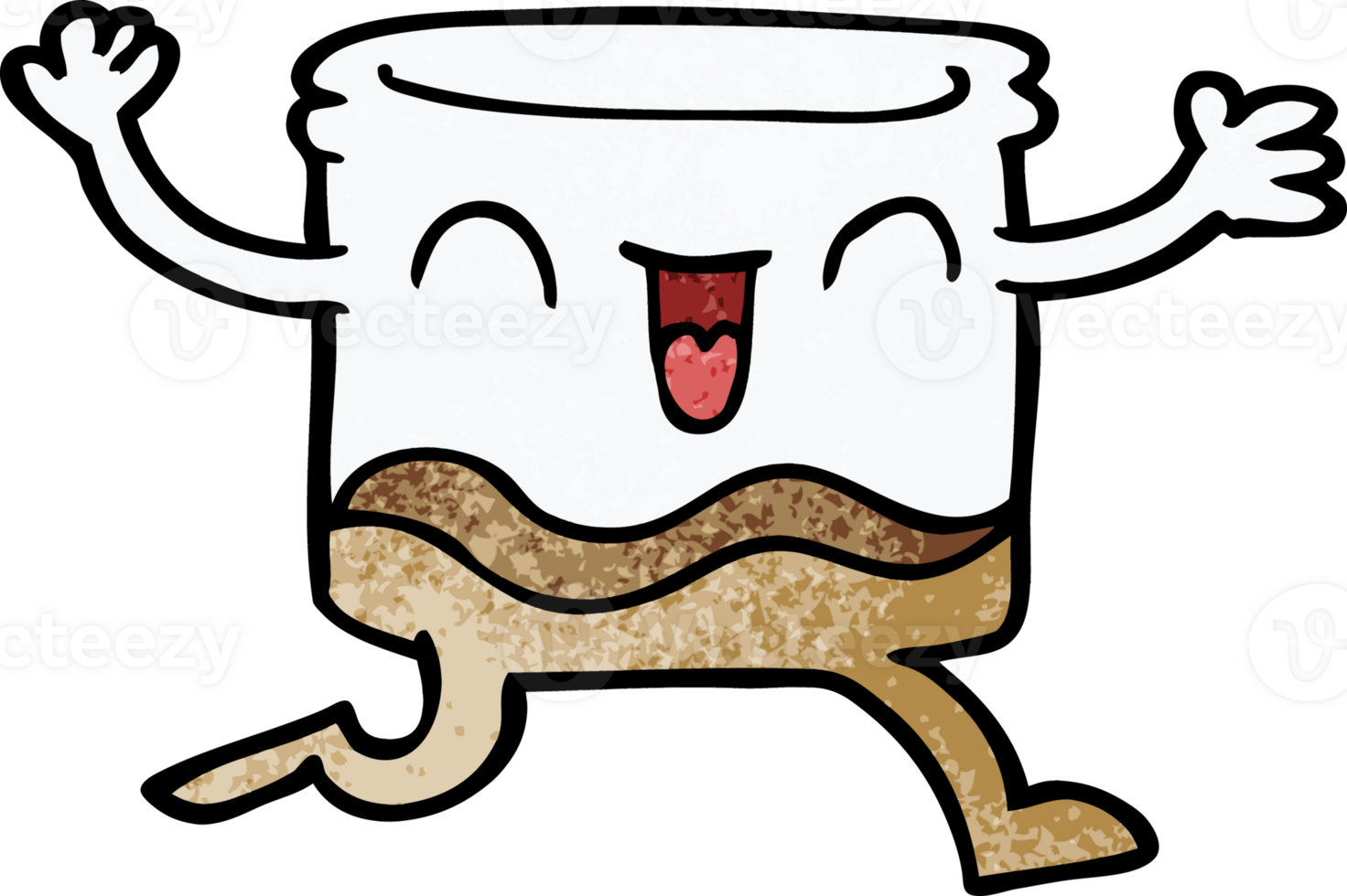 Happy Cartoon Doodle Whisky Glass 36361938 Png