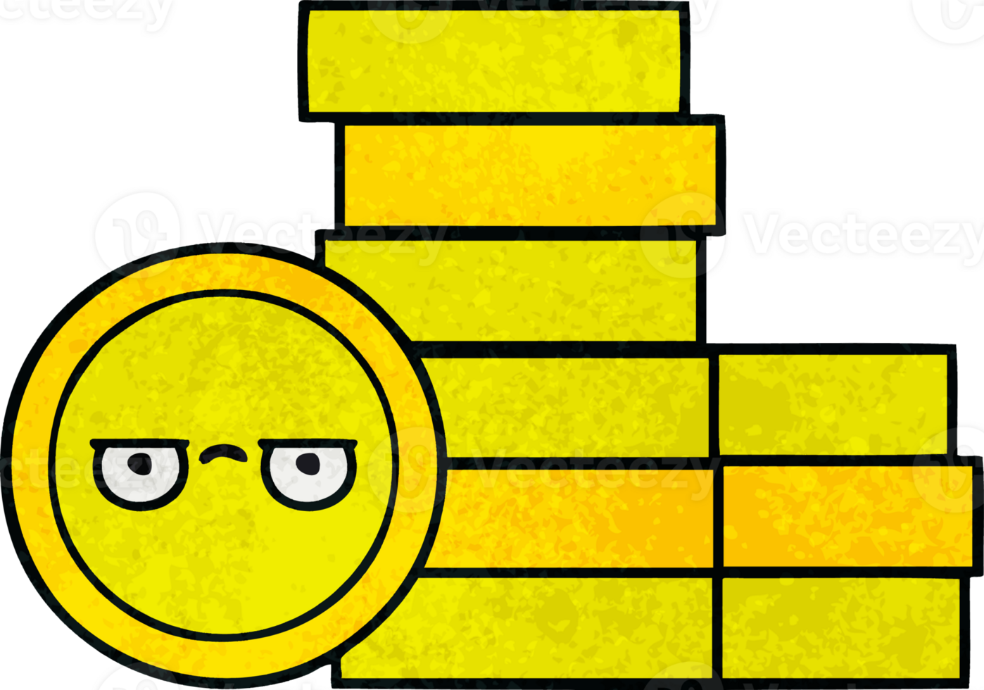 retro grunge texture cartoon coins 36362782 PNG retro grunge texture cartoon coins 36362782 PNG