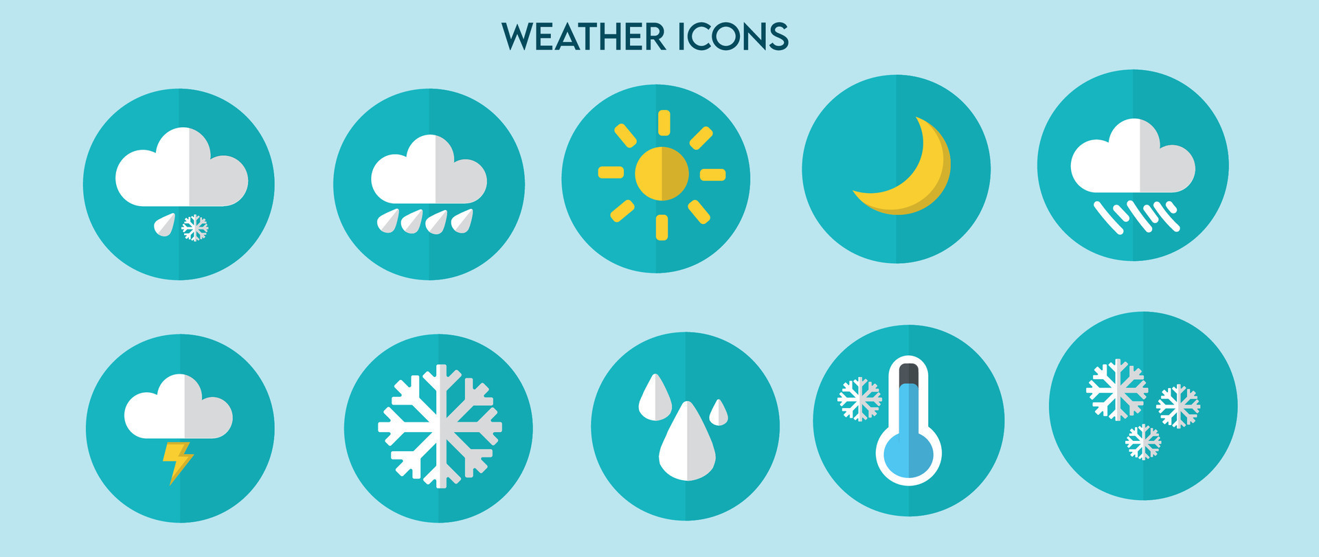 Weather icon set vector illustration. Weather conditions icons 36363444 ...