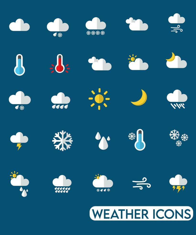 Weather icon set vector illustration. Weather conditions icons 36363595 ...