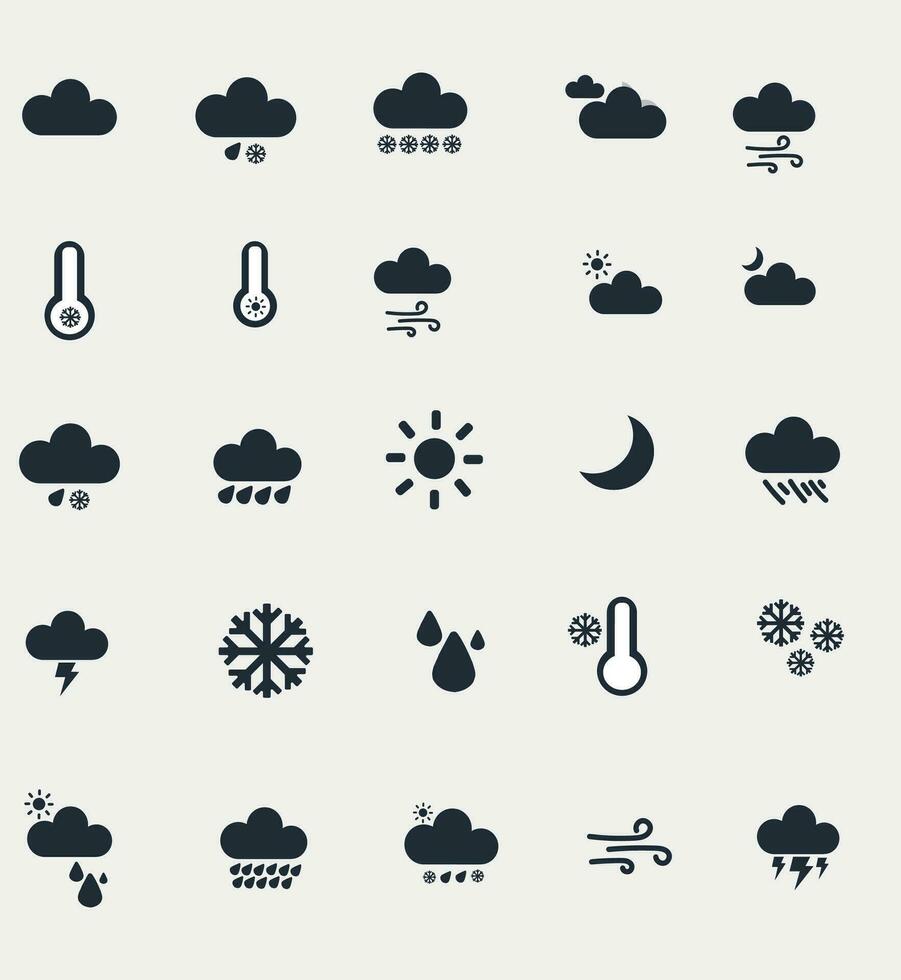 Weather icon set vector illustration. Weather conditions icons 36363662 ...