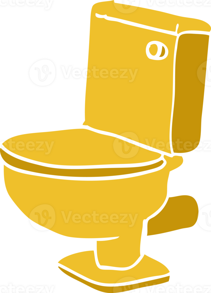 cartoon doodle golden toilet 36364555 PNG
