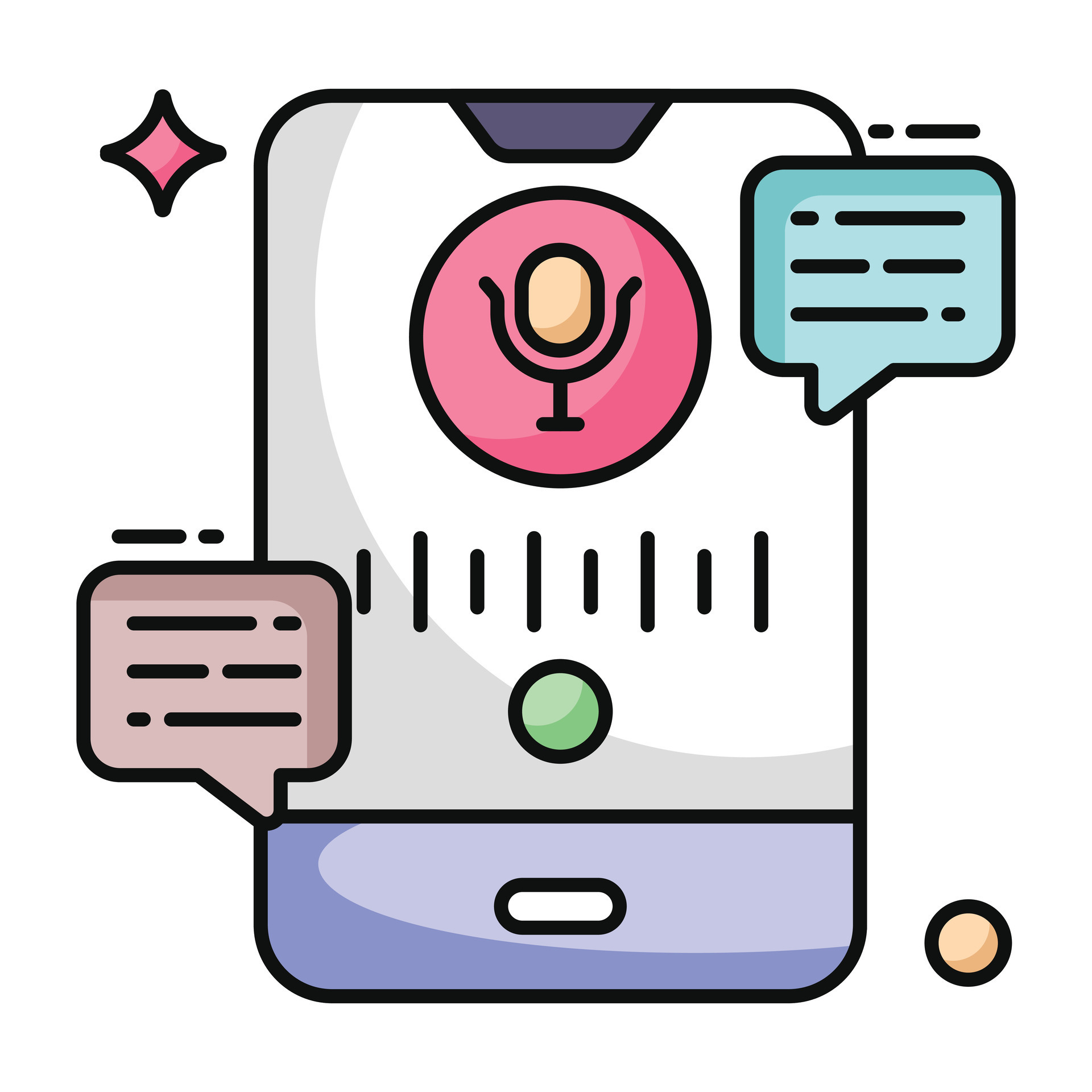 An icon design of mobile voice message 36372765 Vector Art at Vecteezy
