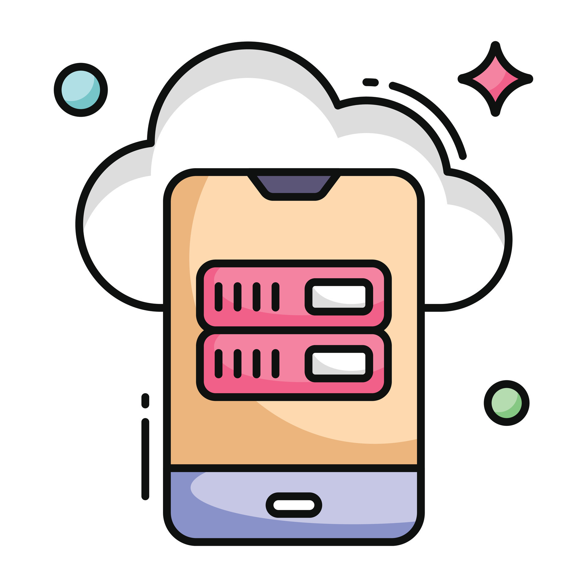 An icon design of mobile server 36372895 Vector Art at Vecteezy