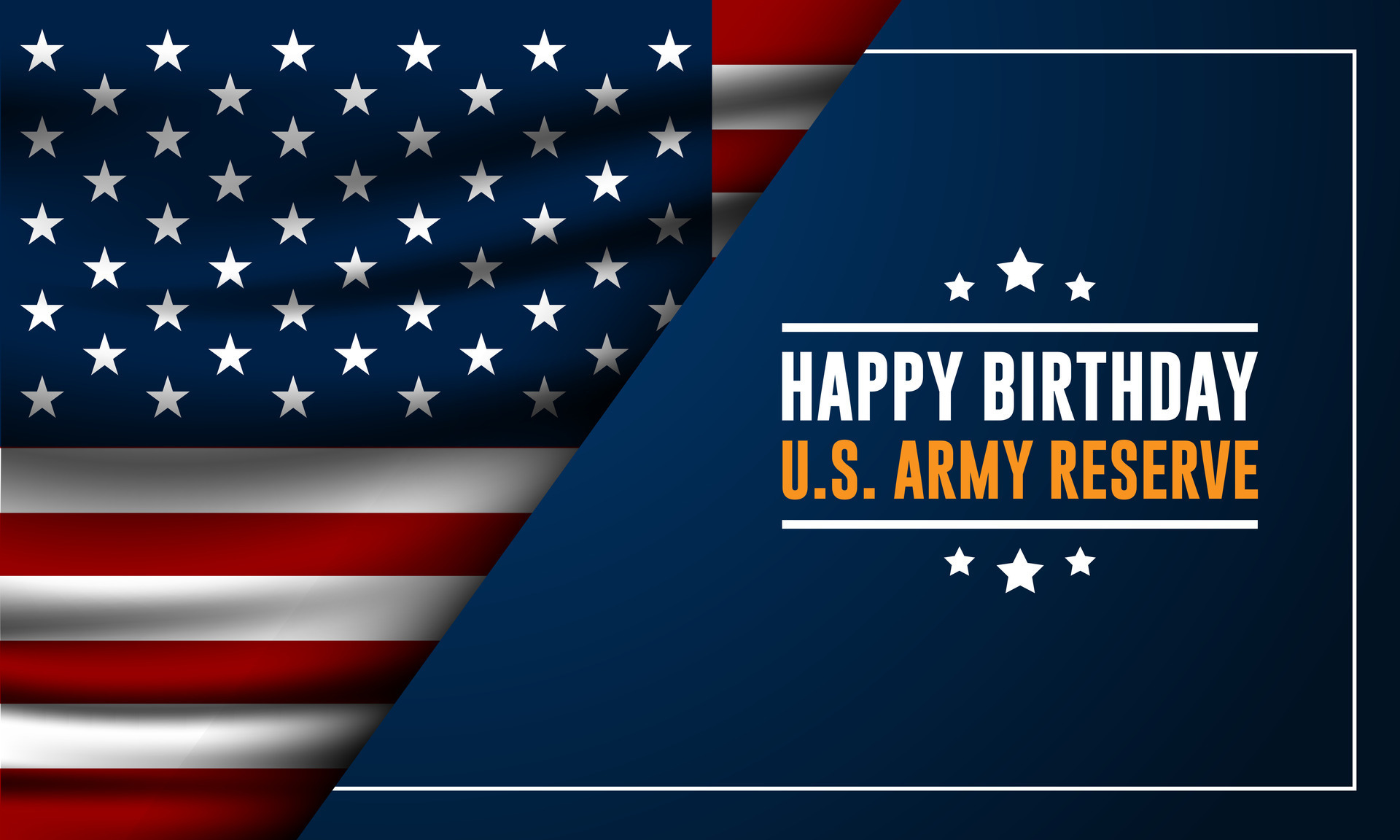Happy Birthday Us Army Reserve April 23 Background Vector Illustration