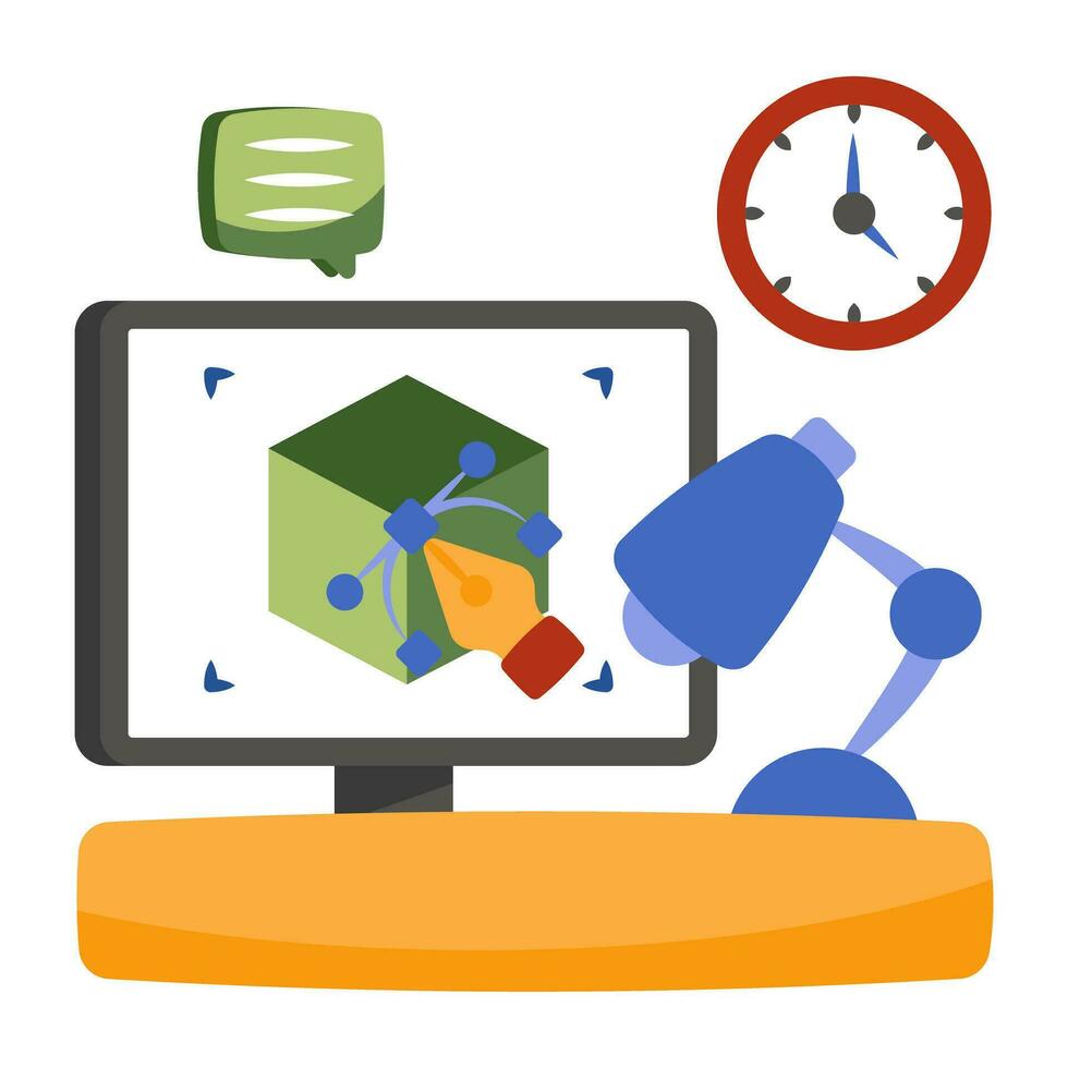 A Flat design icon of design studio 36374196 Vector Art at Vecteezy