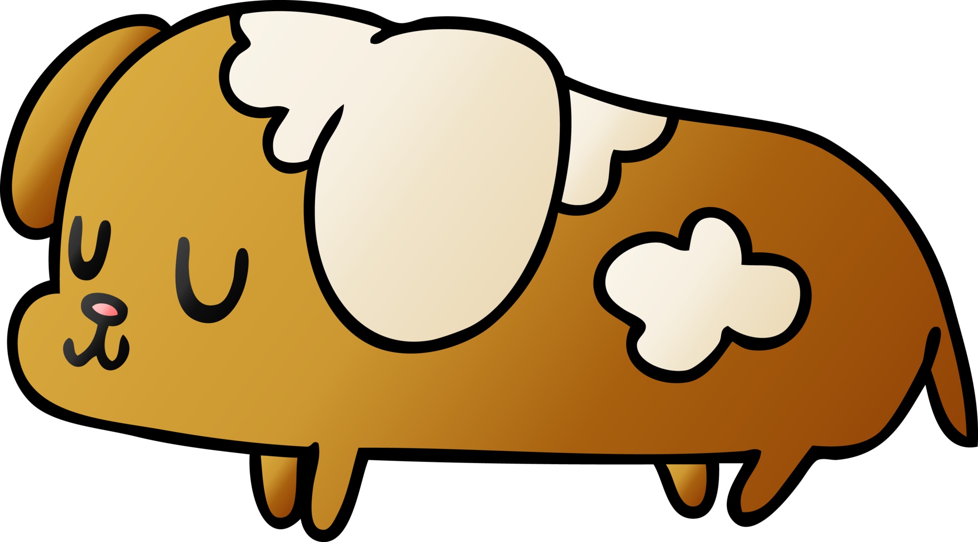 Dibujos Animados Degradados Kawaii De Un Lindo Perro 36376001 Png