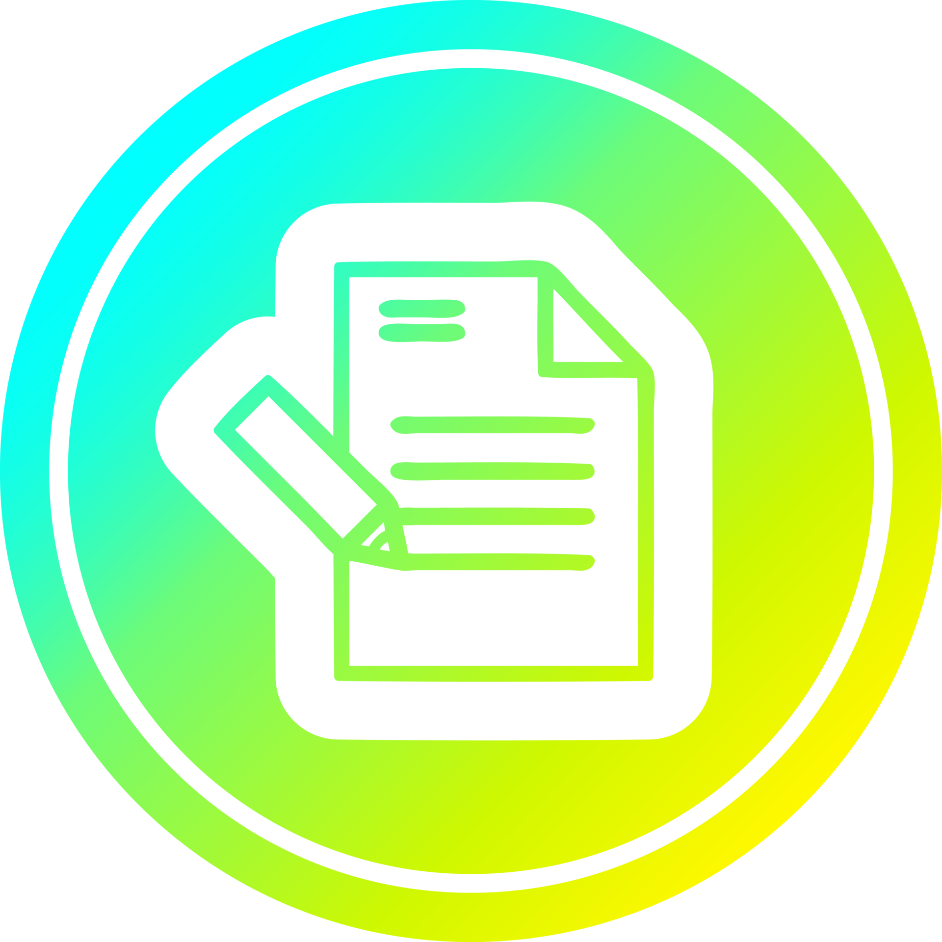 Writing Document Circular In Cold Gradient Spectrum 36376040 Png