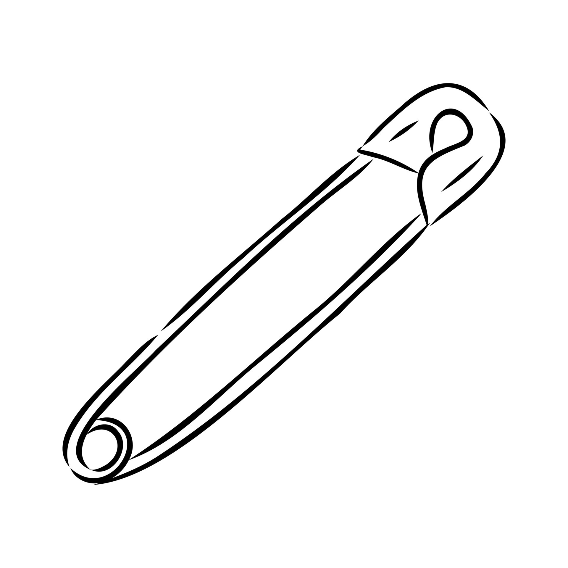 safety pin vector sketch 36380618 Vector Art at Vecteezy