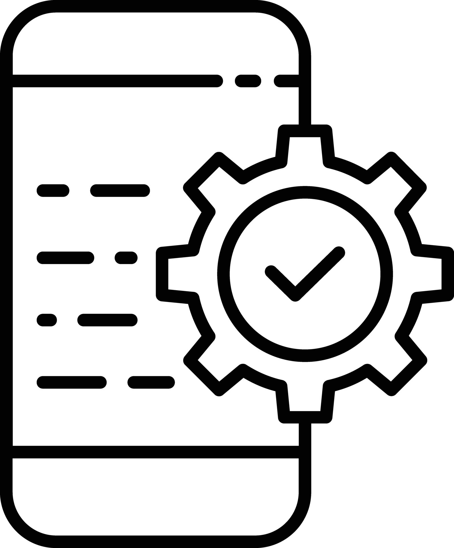 Mobile Application Outline Vector Illustration Icon 36382240 Vector Art