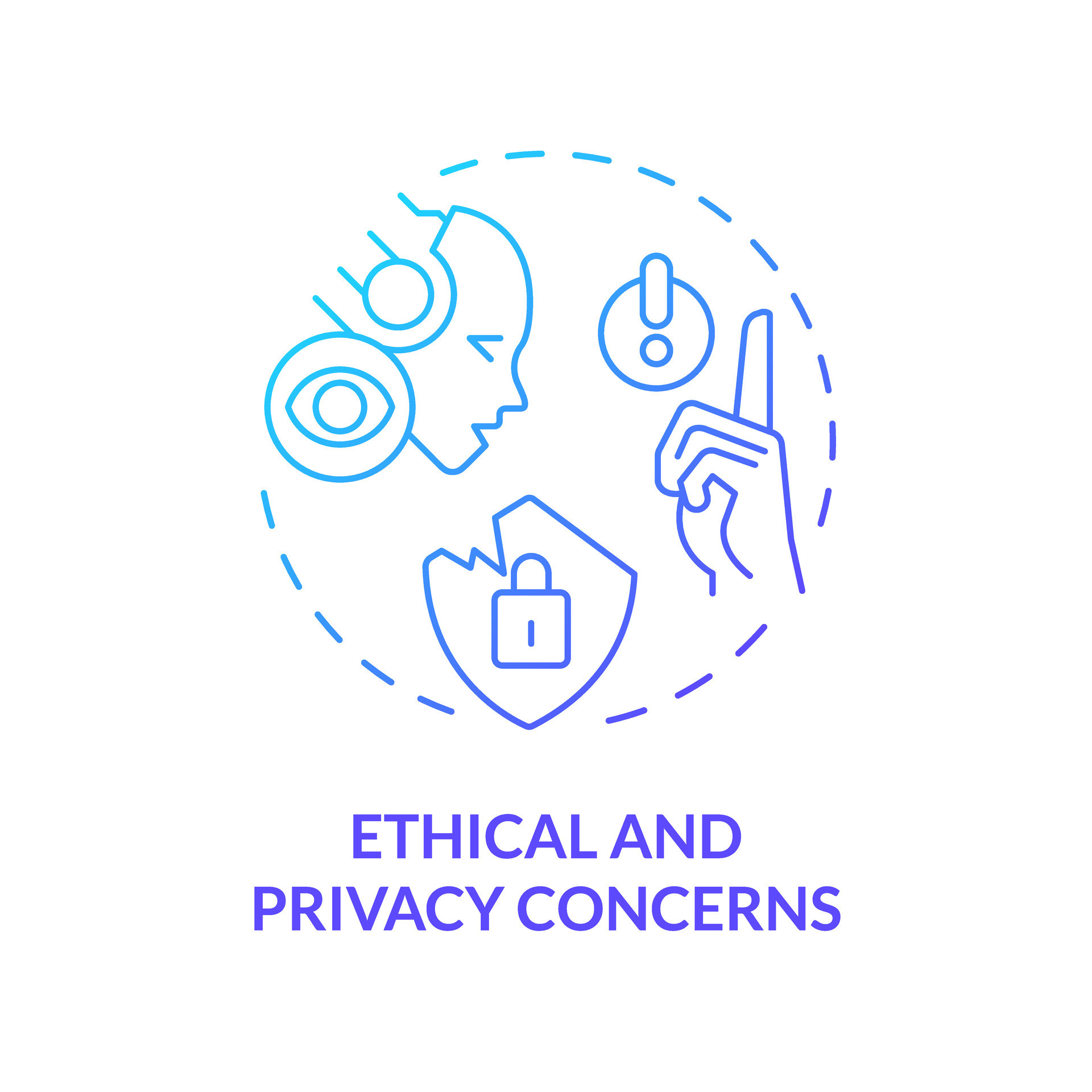 2D gradient ethical and privacy concerns icon, creative isolated vector ... 2D gradient ethical and privacy concerns icon, creative isolated vector ...