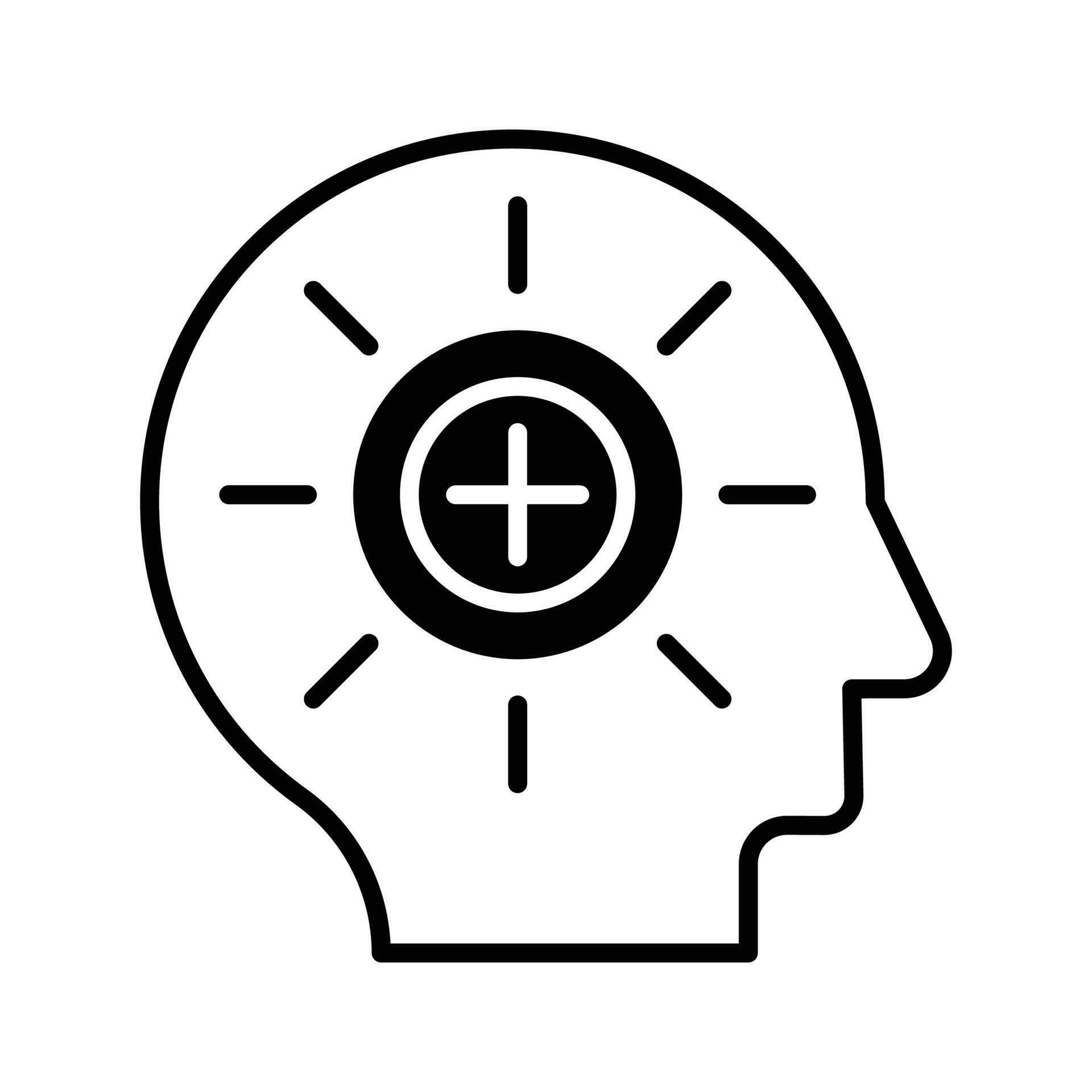 Positive Think icon. black fill icon 36386853 Vector Art at Vecteezy