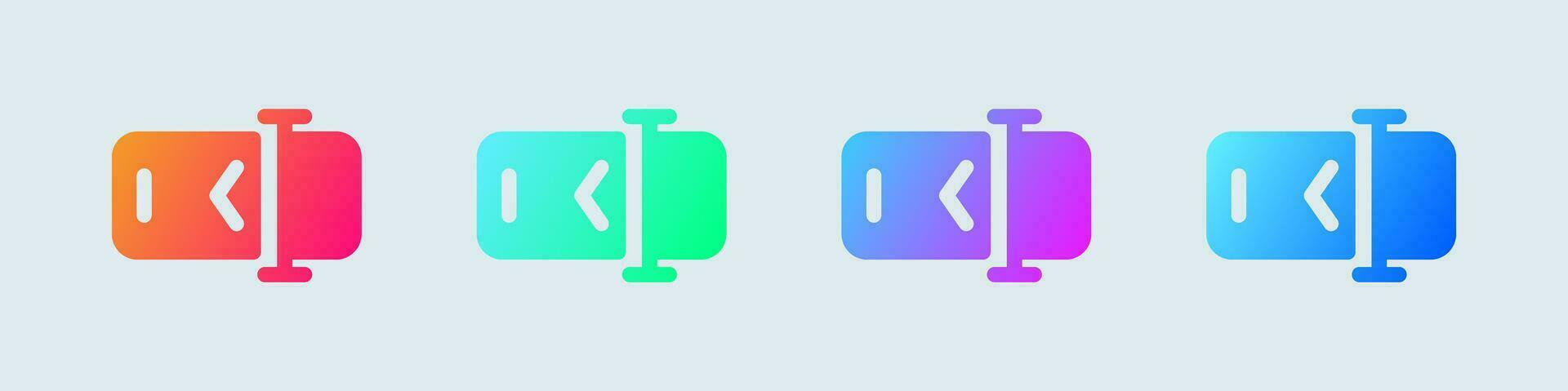 Rename Solid Icon In Gradient Colors Write Signs Vector Illustration