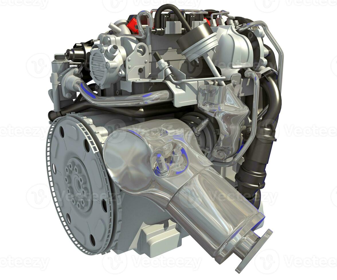 Car Engine 3D rendering on white background 36389179 Stock Photo at ...
