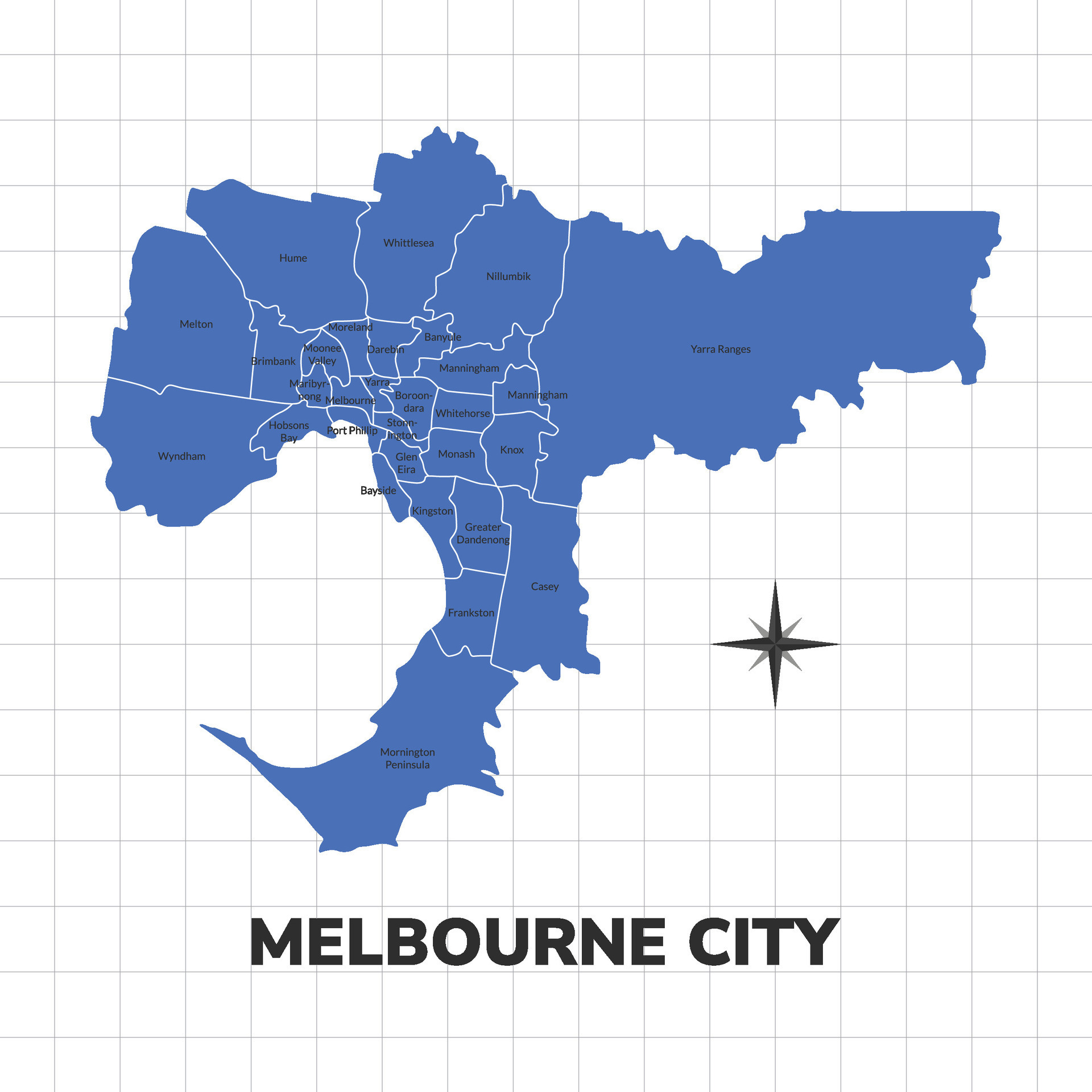 Melbourne City map illustration. Map of the city in Australia 36389890 Vector Art at Vecteezy