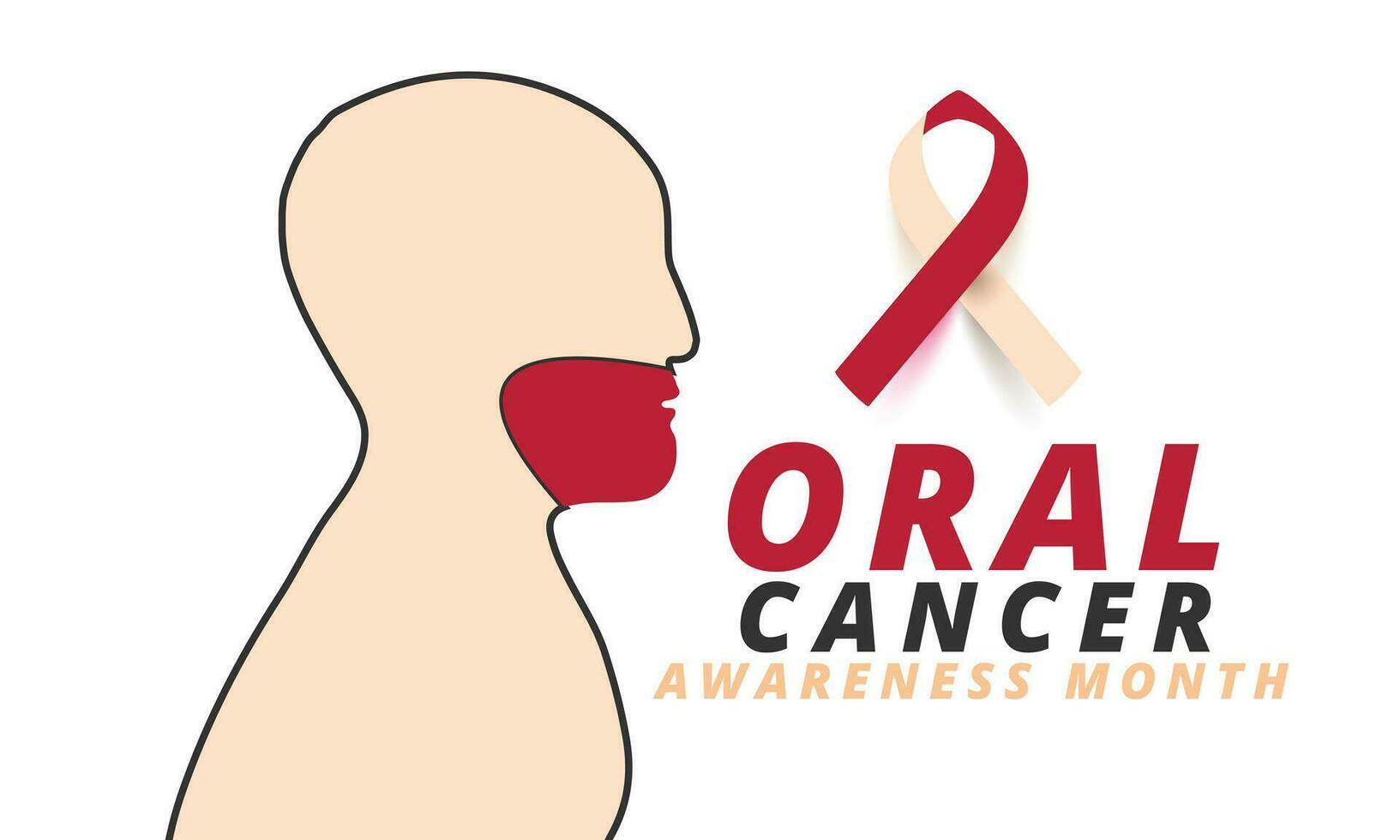 Oral Cancer Awareness Month Background Banner Card Poster Template Vector Illustration