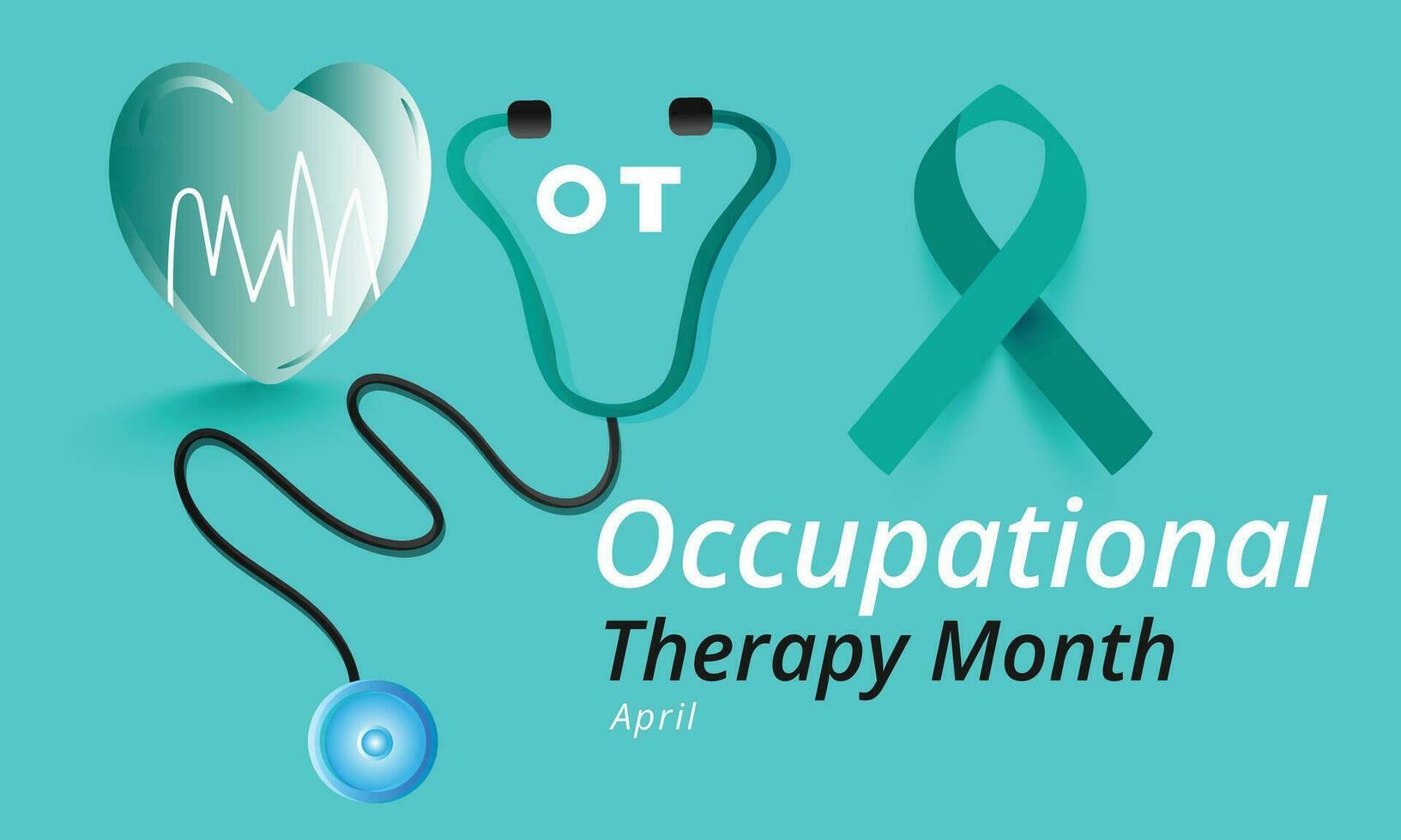 Occupational therapy month. background, banner, card, poster, template ...