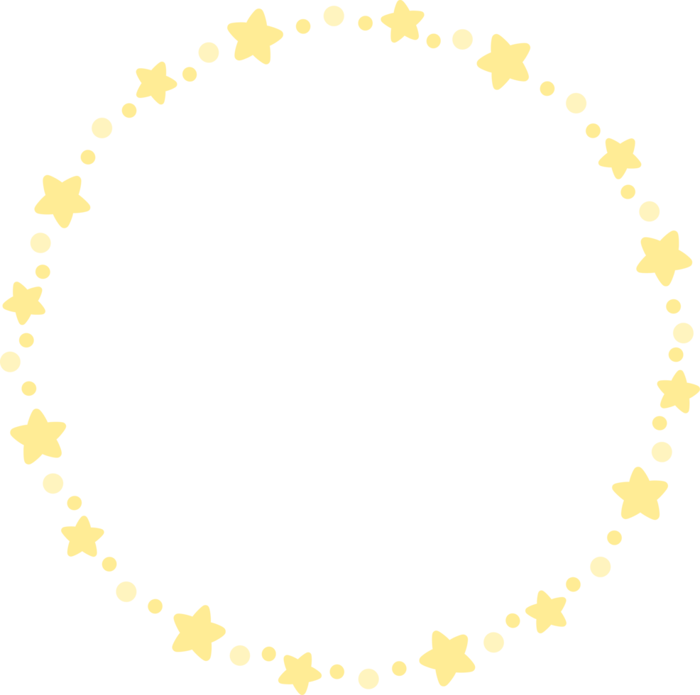Cute pastel yellow star shape border. Flat design illustration. 36392330 PNG
