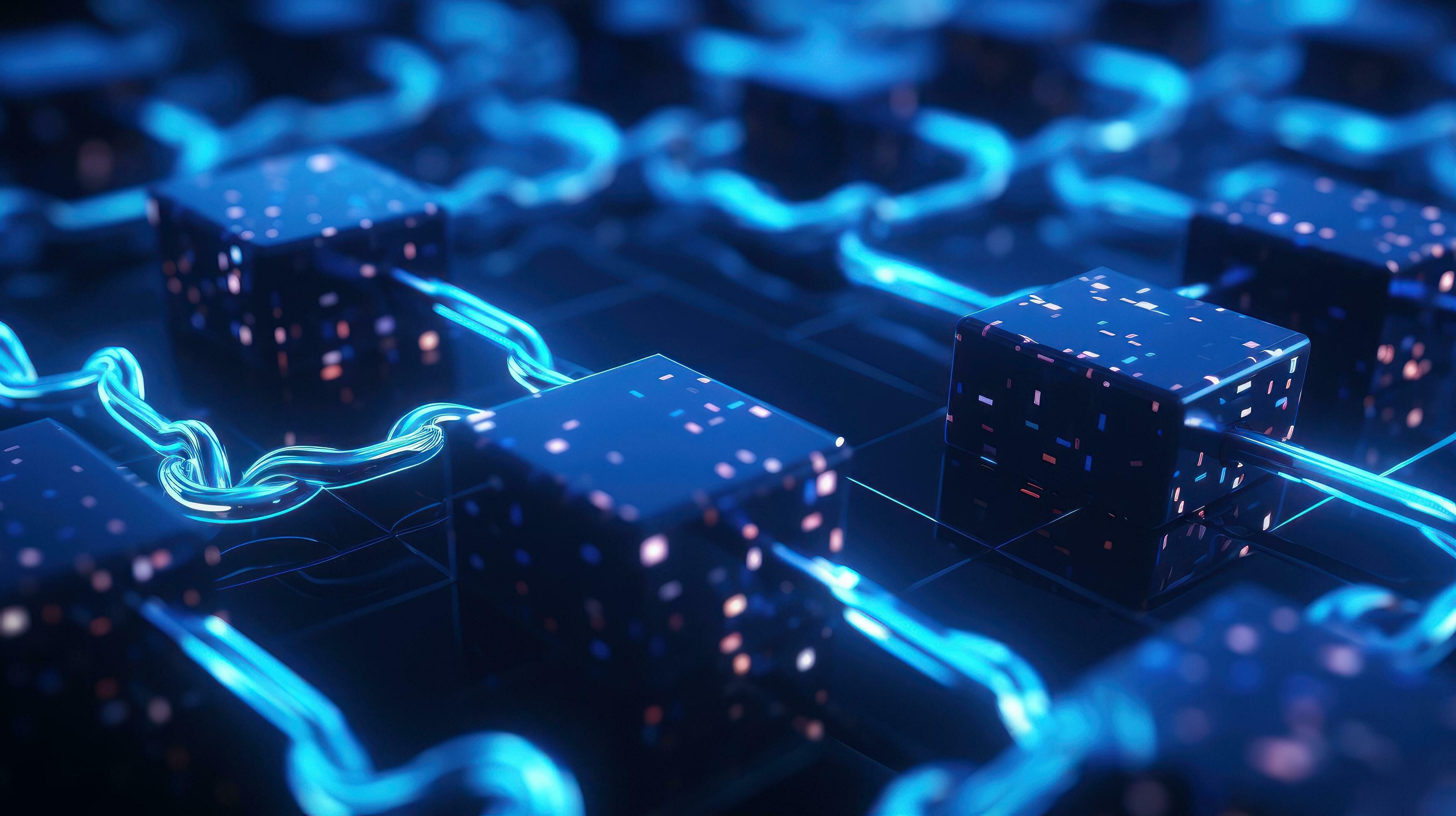 AI generated Blockchain technology abstract background 36393107 Stock ...