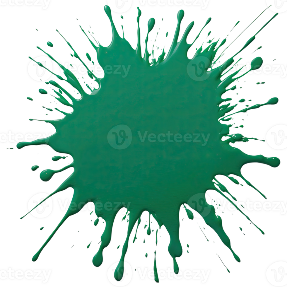 AI generated Green paint splatter isolated on transparent background ... AI generated Green paint splatter isolated on transparent background ...