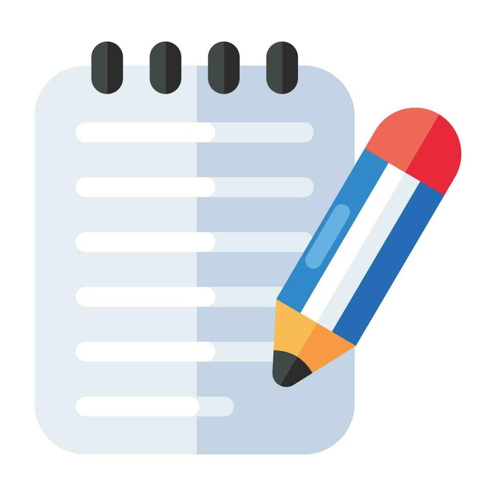 Conceptual flat design icon of notebook 36402251 Vector Art at Vecteezy