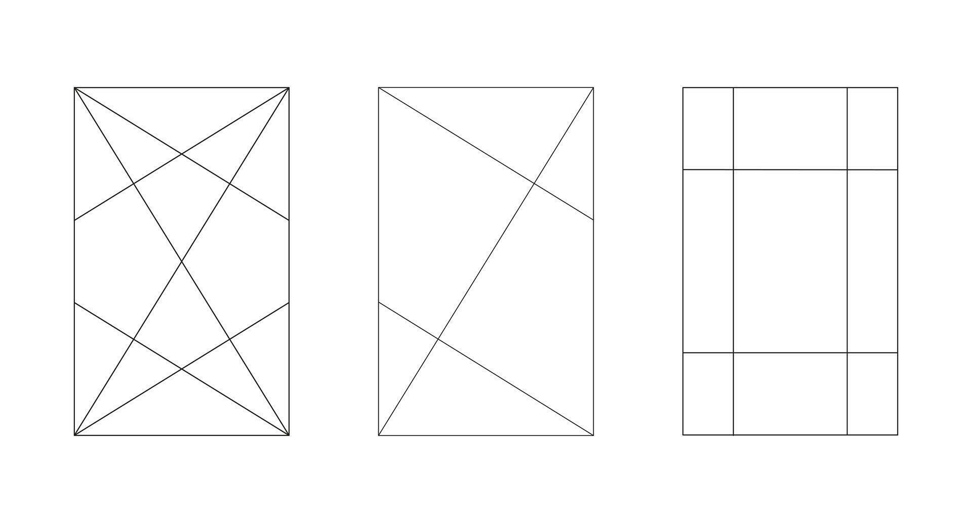 Golden Ratio Grid Set Method Golden Section Template Fibonacci Array