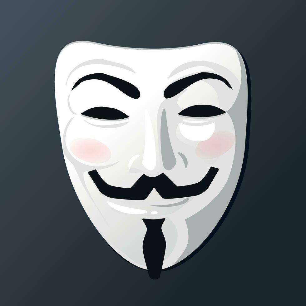 Mask of Vendetta, symbol of the anonymous movement. Vector illustration ... Mask of Vendetta, symbol of the anonymous movement. Vector illustration ...