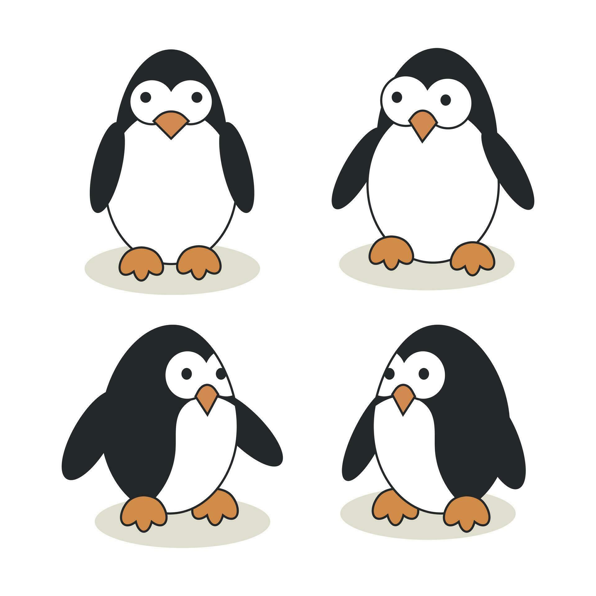 Cute Fat Penguin Cartoon Vector Illustration 36405661 Vector Art At Vecteezy