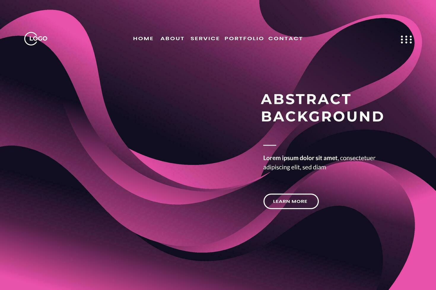 Elegant Abstract Pink Wave Background, Stunning Web Design Element or ...